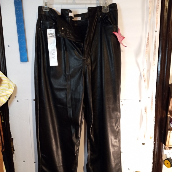 Tinseltown | Pants & Jumpsuits | Tinseltown Faux Leather Rise Baggy ...